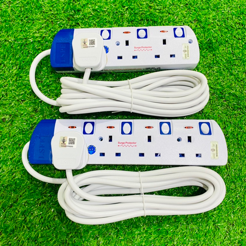 LSFE PLUG EXTENSION TRAILING SOCKET (3G/4G) (4.5M) (SIRIM) (FULL COPPER ...