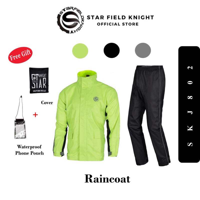 STAR FIELD KNIGHT Raincoat Baju Hujan Rainsuit Rain Coat Saiz Besar Big ...