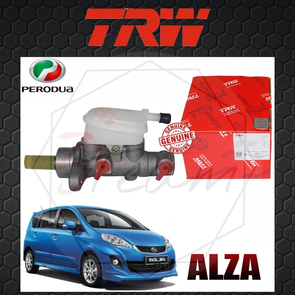 TRW HYDRAULIC BRAKE MASTER PUMP FOR PERODUA ALZA - ABS (2PIPE) | Shopee ...