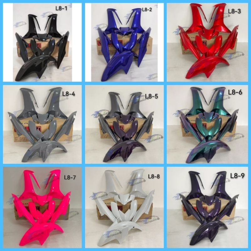 VELOZI RACING FULL BODY COVER SET LC135 V8 FI YAMAHA STANDARD COLOUR | Shopee Malaysia