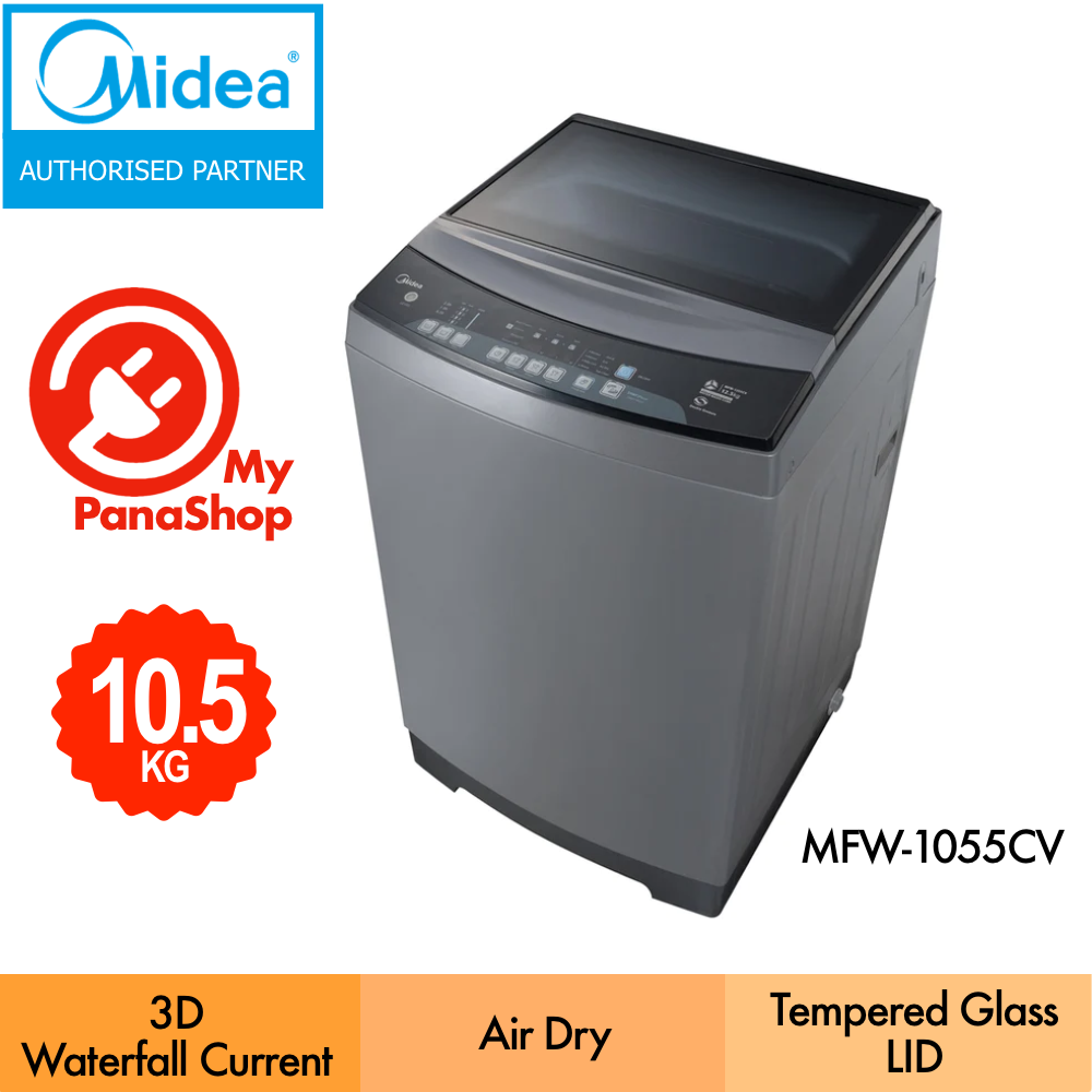 Midea Fully Auto Washer Top Load Washing Machine ( 10.5KG ) MFW-1055CV ...