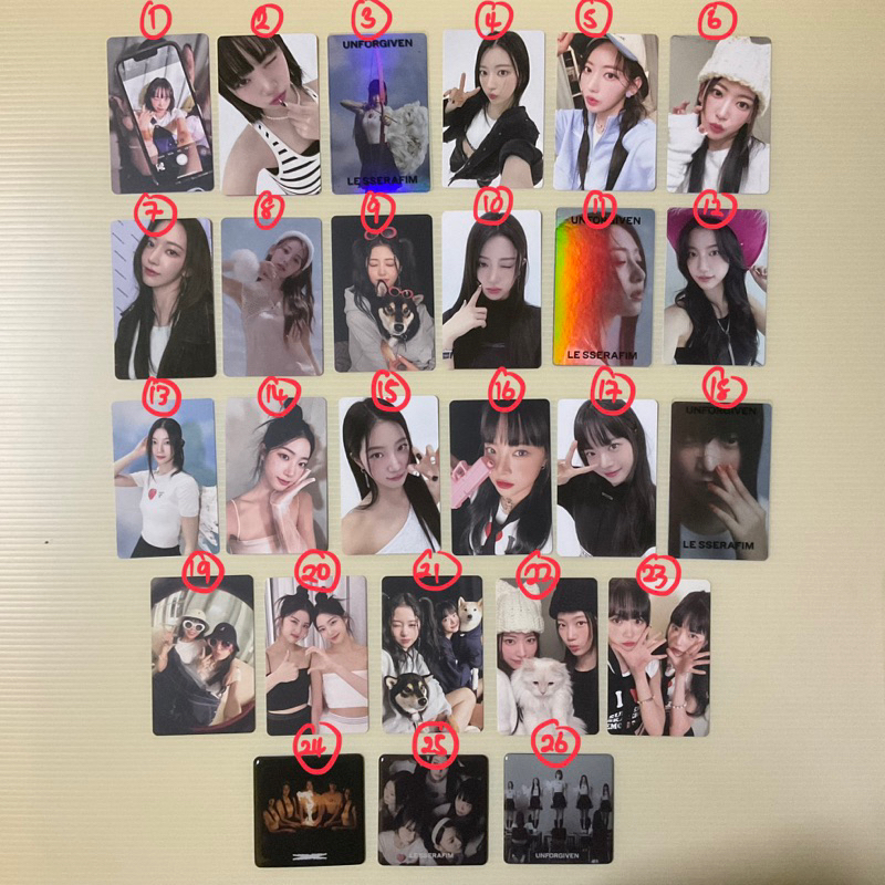 Le Sserafim Official Photocards Set Le Sserafim Album Unforgiven Kpop ... Le Sserafim Official Photocards Set Le Sserafim Album Unforgiven Kpop ...