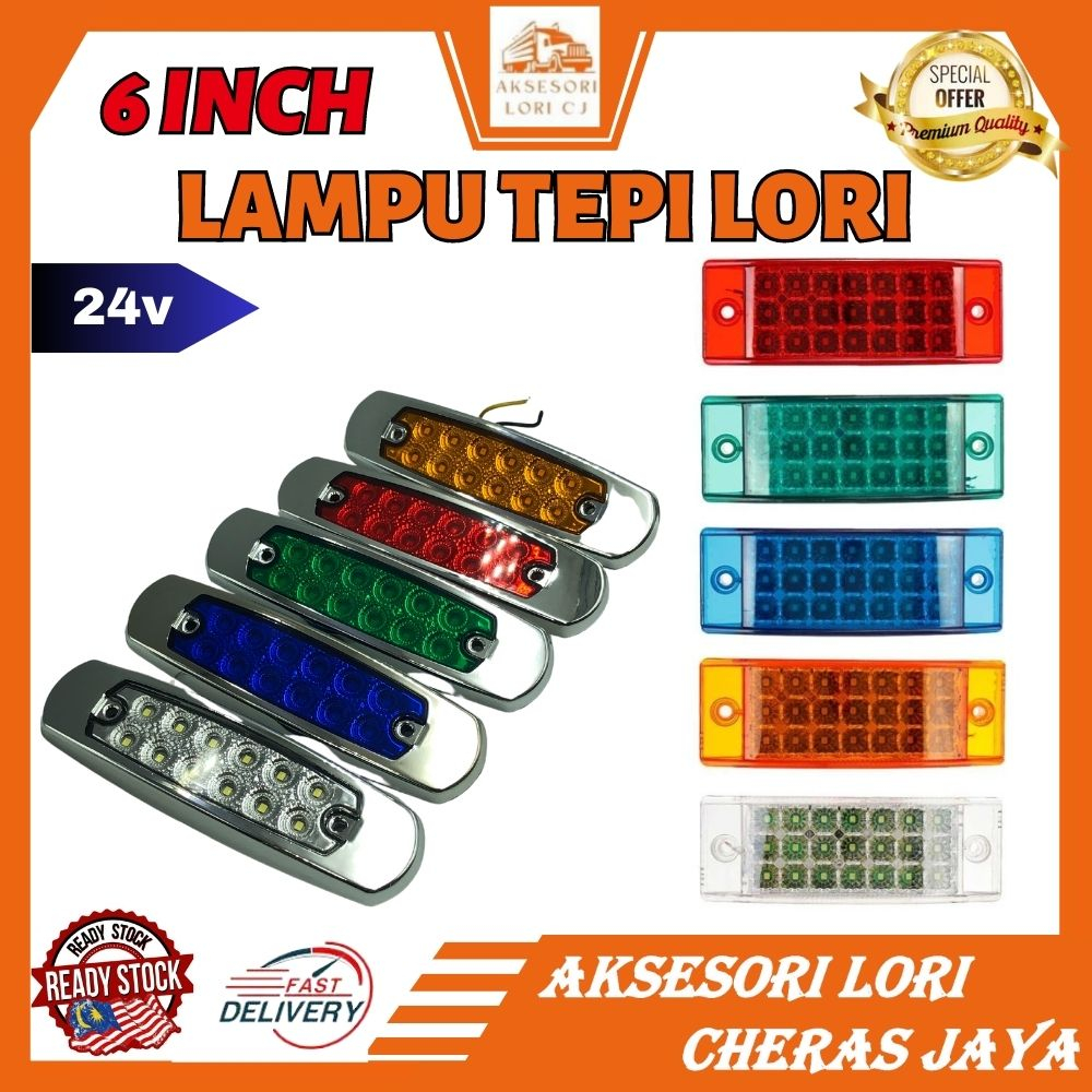 AKSESORI LORI CHERAS JAYA LAMPU TEPI LORI 24V SIDE MARKER LAMP 24V ...