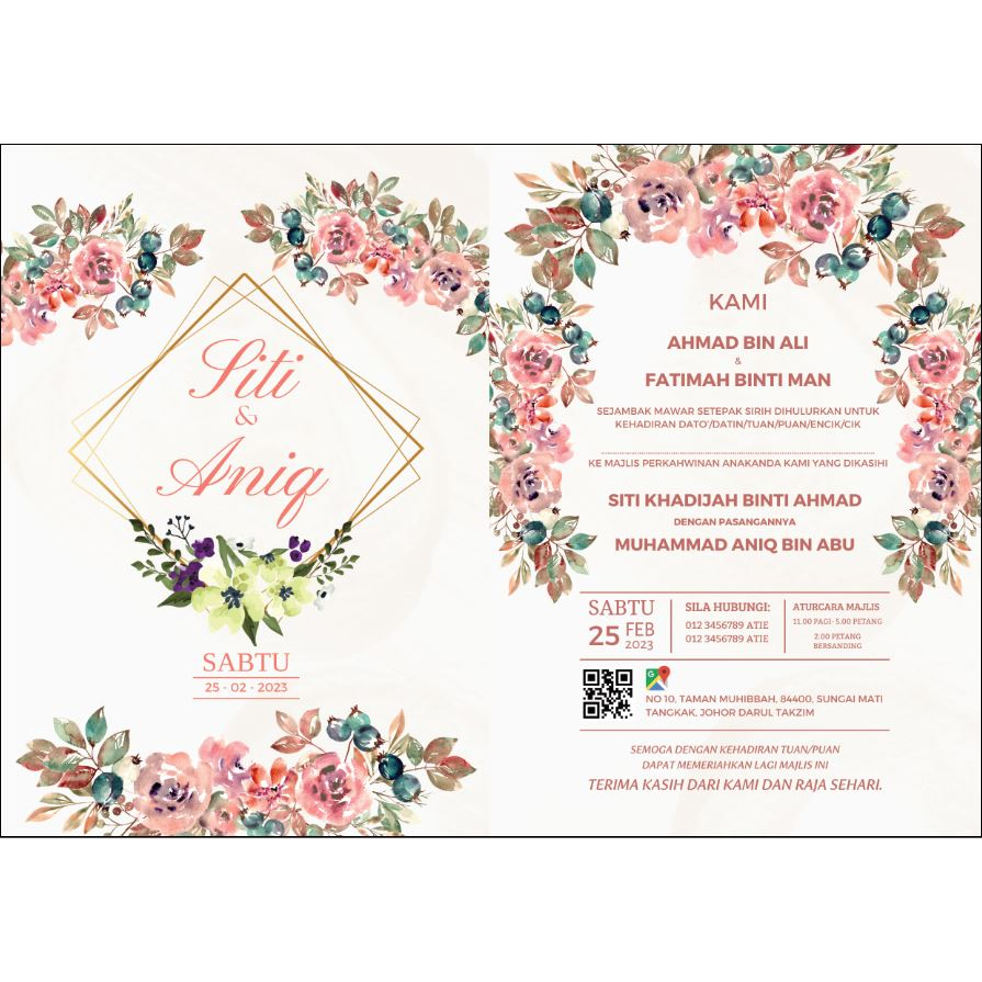 Kad Kahwin Murah - Wedding Card - kad kahwin | Kad kahwin + free sampul ...