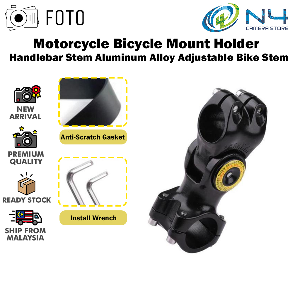 FOTO Motorcycle Bicycle Handlebar Mount Bracket Invisible Monopod for ...