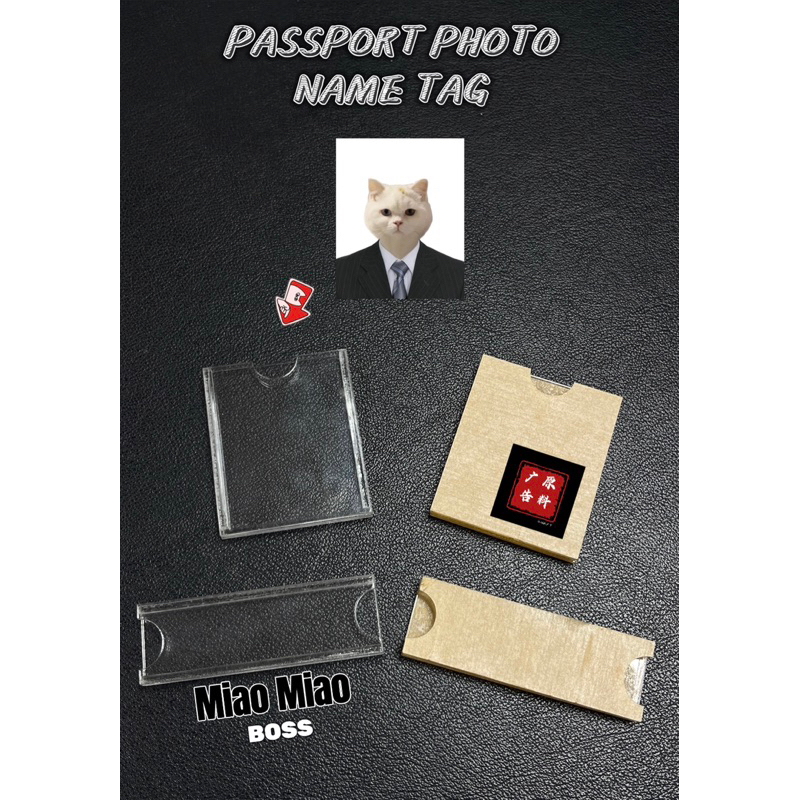 READY STOCK Acrylic Holder/Acrylic Passport Photo/Name Tag/Position ...