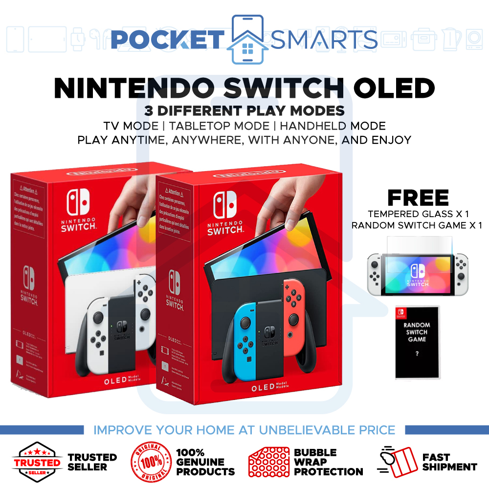 [Maxsoft Set] Nintendo Switch OLED (7" OLED Screen | 64GB Storage | Wi-Fi | Bluetooth | 4310mAh ...