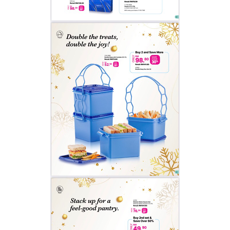 TUPPERWARE DOUBLE DEEP WITH CARIOLIER | Shopee Malaysia