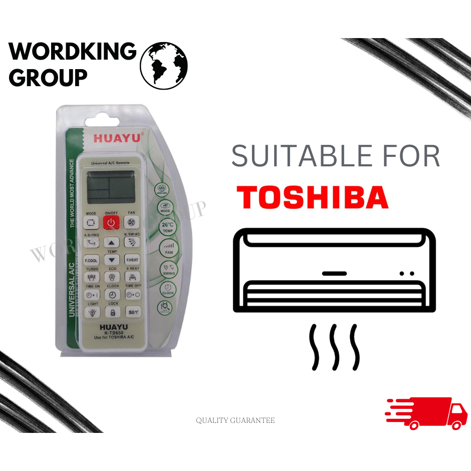 HUAYU K-TB650 TOSHIBA AIR-CONDITIONER AIRCOND REMOTE CONTROL | Shopee ...