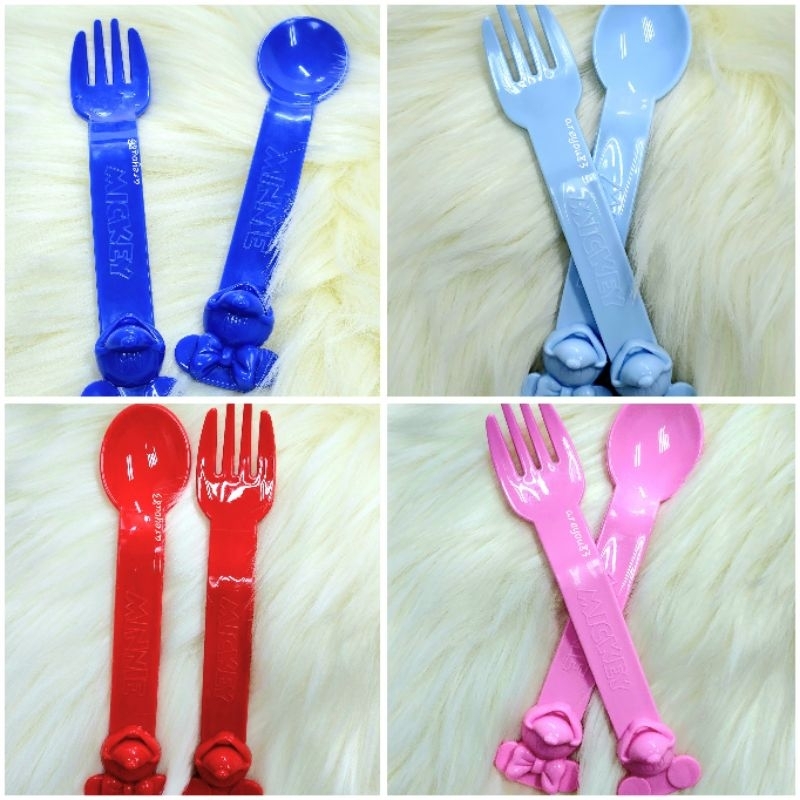 TUPPERWARE Mickey Fork & Minnie Spoon (Set of 2pcs) | Shopee Malaysia