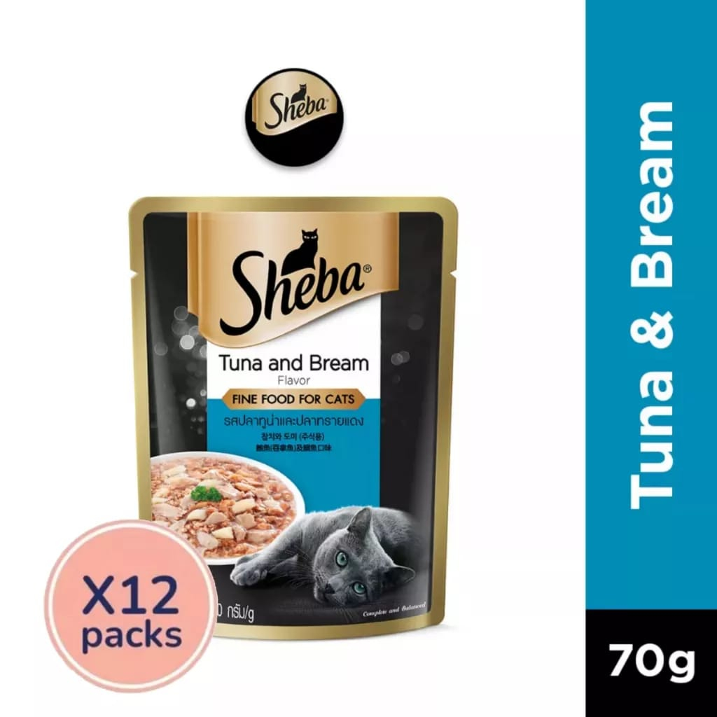 SHEBA /Sheba(1Box 12 Pack )Cat Wet Food Pouch Premium ( Kitten / Adult ...