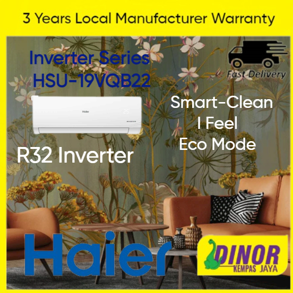 Haier 2.0HP R32 Smart Inverter Air Conditioner HSU-19VQB22 | Shopee ...