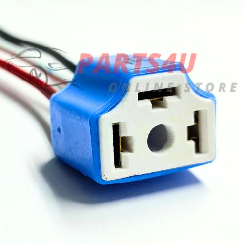H4 Head Lamp Socket 3pin Ceramic Blue High Temperature/ Quality Heavy ...
