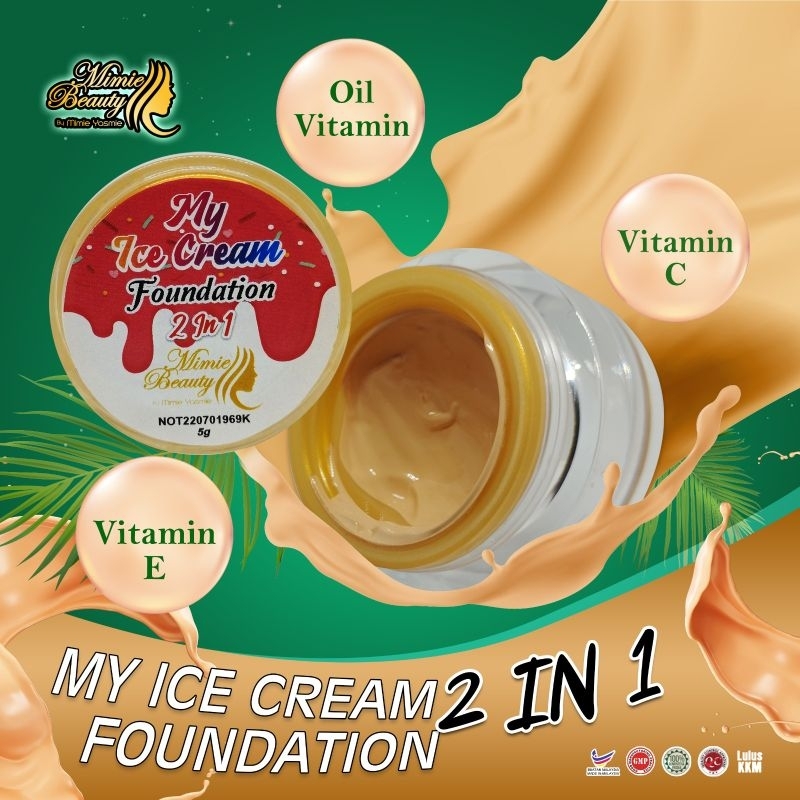 ICE CREAM/GLOWING FOUNDATION | Shopee Malaysia