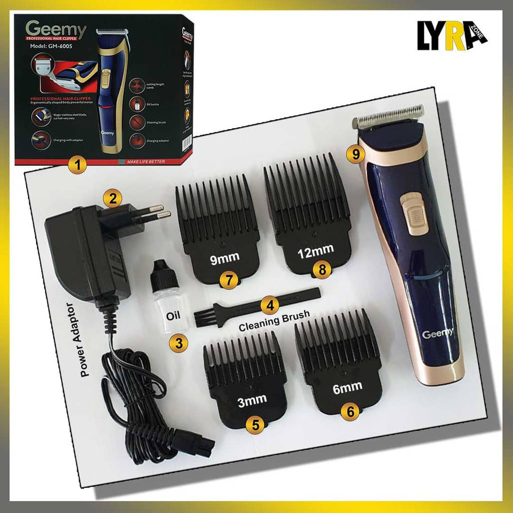 GM6005 Geemy Hair Clipper Rechargeable Hair Trimmer Men Beard Trimmer ...