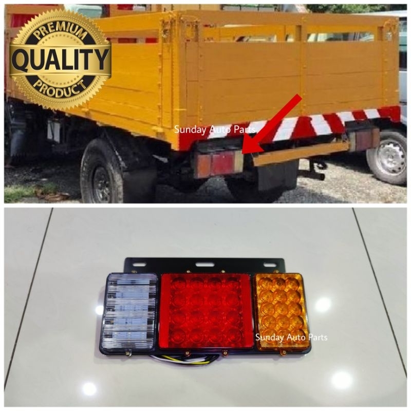Isuzu NPR NKR NHR NLR Hicom Hino Fuso LED Tail Lamp 12V/24V Lampu ...