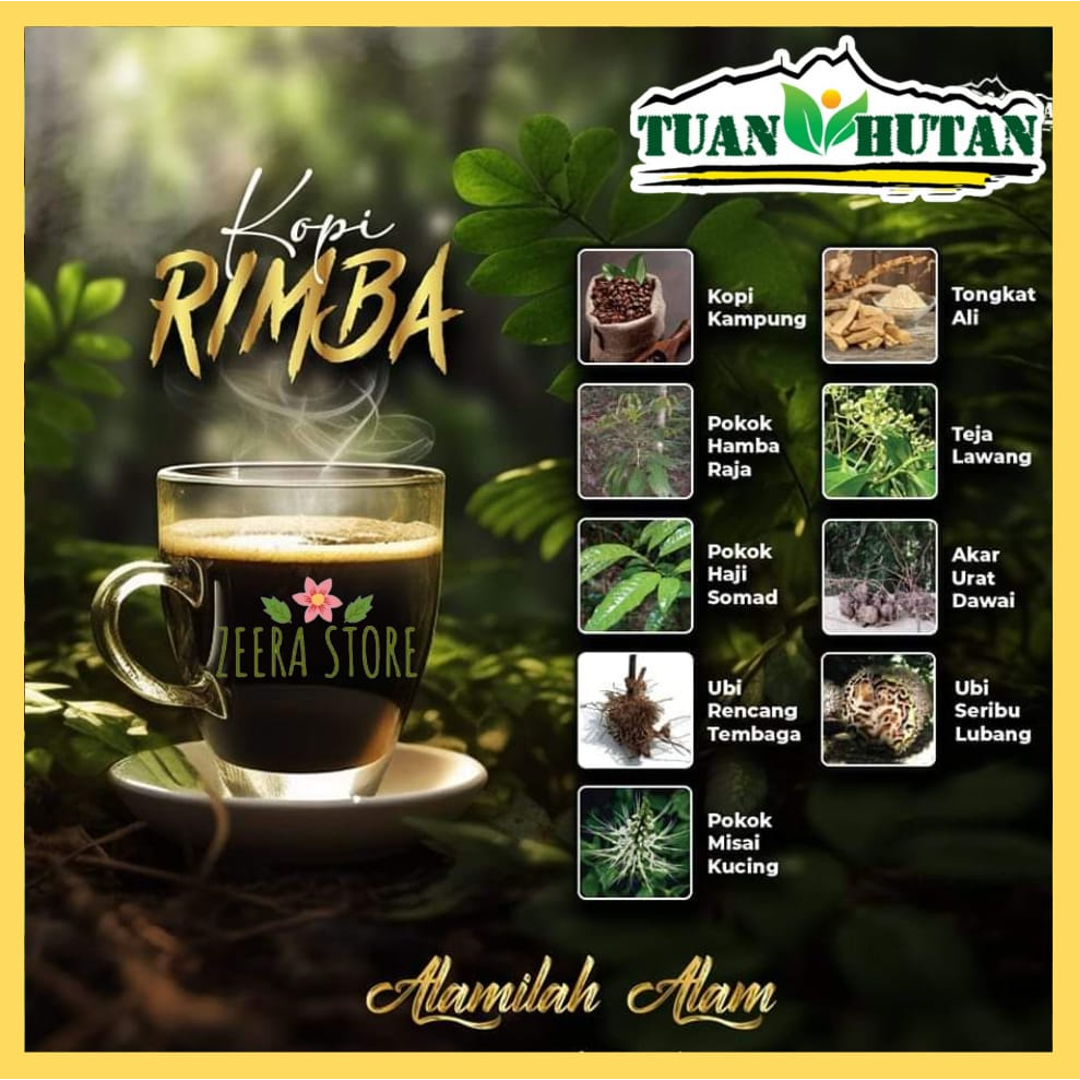 [TUAN HUTAN] Kopi Rimba Versi Baru Ubi Rencang Tembaga Tongkat Ali Teja Lawang Akar Urat Dawai ...
