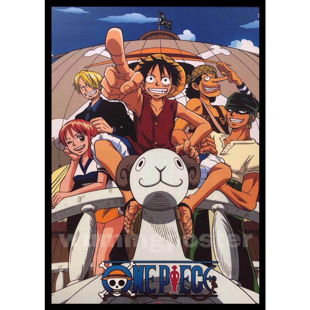 Animation One Piece Straw Hat Pirates Poster small framed with ...