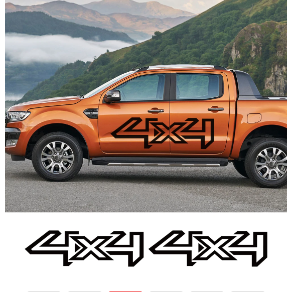 4X4 Side Body Sticker For VW Amarok Ford Ranger Toyota Hilux Hiace ...