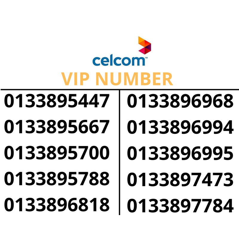 VIP PREPAID Number Celcom | Shopee Malaysia