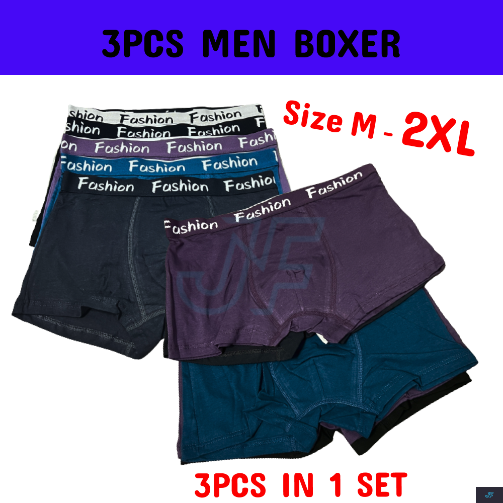 3 Pcs Men’s Underwear Men’s Boxer/Seluar dalam lelaki/boxer lelaki ...