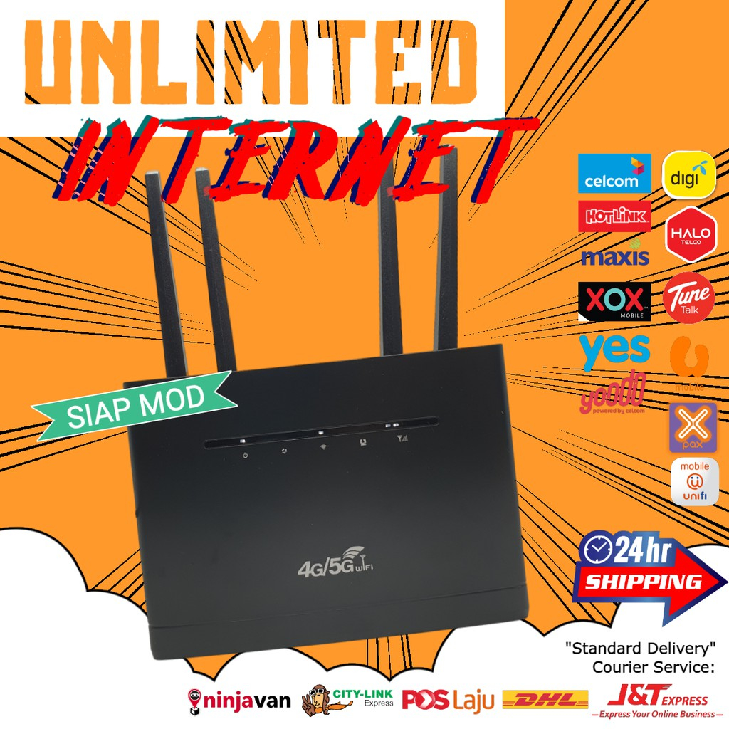 Modified Unlimited 4G LTE Modem A80 MOD Router WiFi Data 4 Antenna Like ...