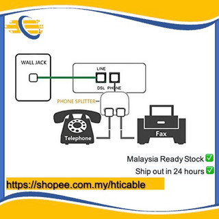 TM Telephone 1 to 2 Splitter (RJ11 Male to Dual Female Phone Jack ...