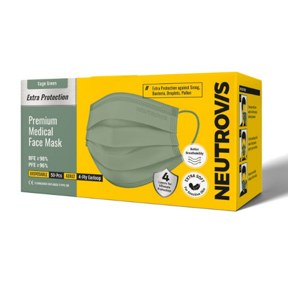 Neutrovis 4 Ply Ear-loop Type-II Premium Medical Face Mask 50pcs ...