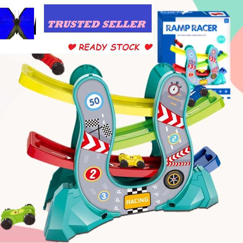 FOR BABY -Ramp Racer with 4 Cars Ladder Sliding Slide Car Toys Baby ...