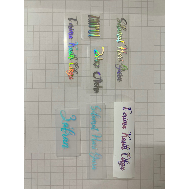 Sticker Hologram | Mirror | Casing | Planner | Thermos | Cup | Shopee ...