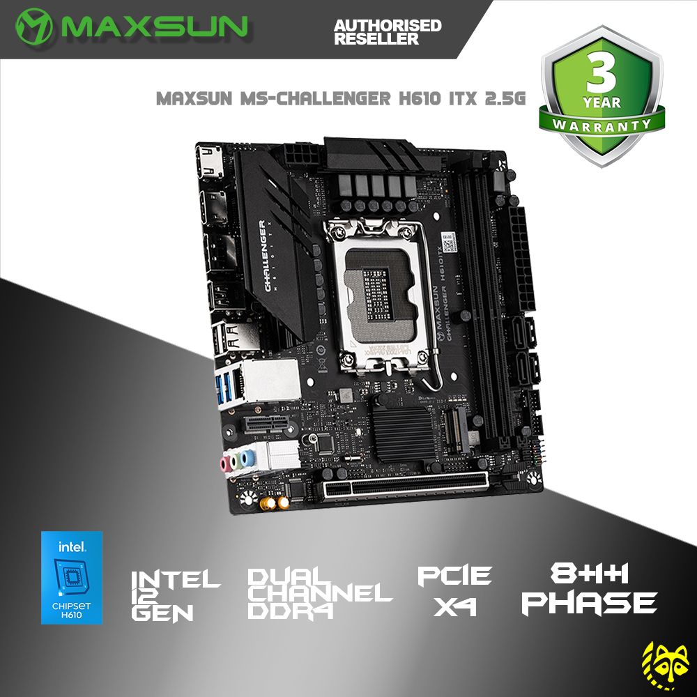 MAXSUN MS-Challenger H610 ITX 2.5G | Shopee Malaysia