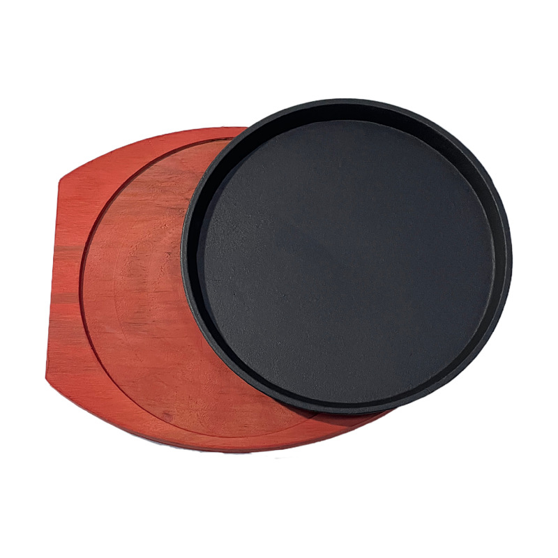 cast iron grill pan street steak western food teppanyaki gas induction ...