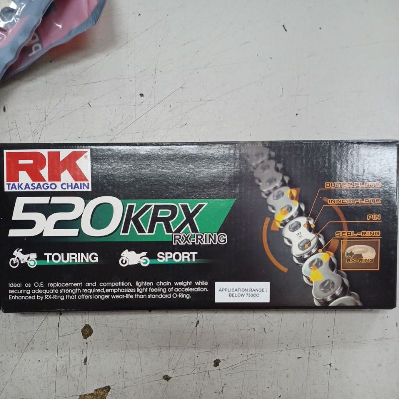 RK 520 KRX X-RING Chain 120L/ 525 KRX/ 530 KRX - 120L RX-RING RK CHAIN ...