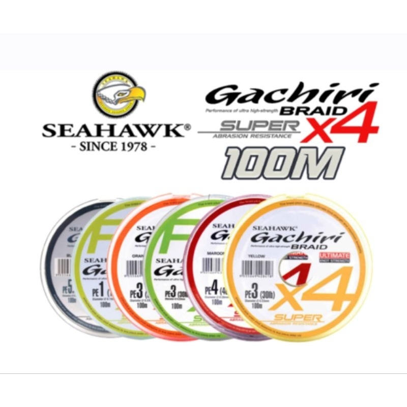 Seahawk Gachiri X4 100m Braid Line | Shopee Malaysia
