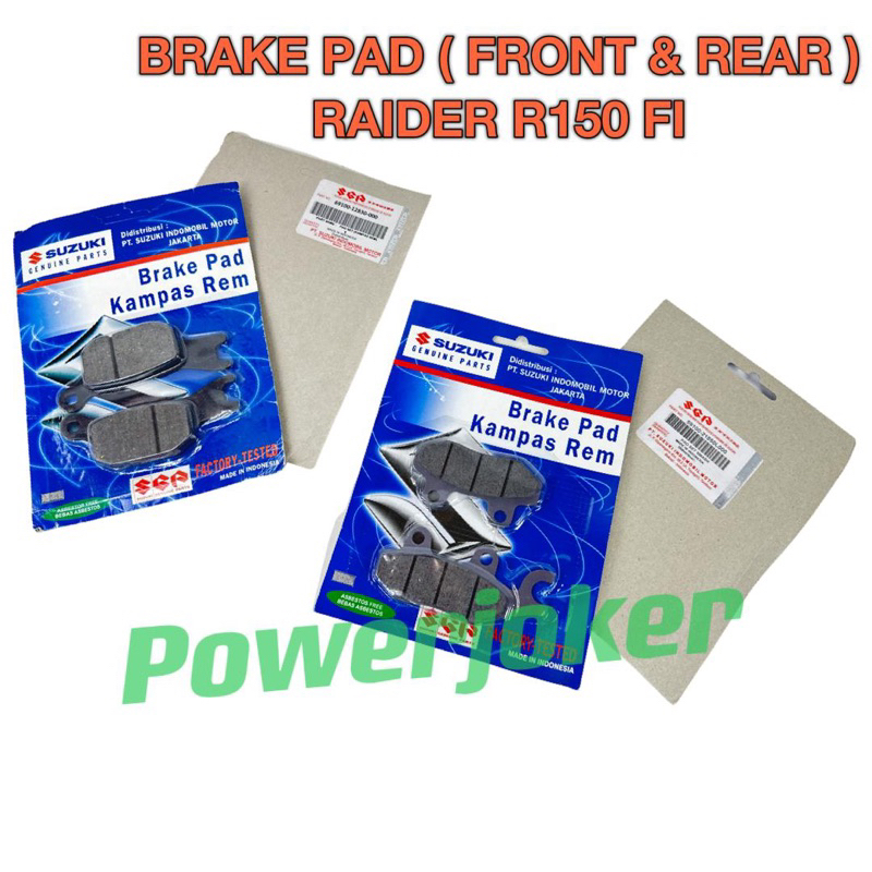 SUZUKI RAIDER R150 R-150 Fi ( REAR & FRONT ) BRAKE PAD / BREK PAD ...
