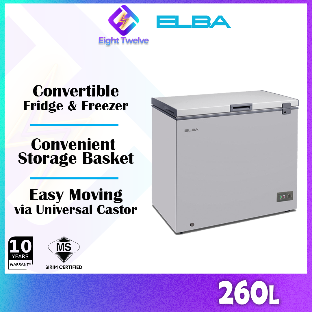 [FREE DELIVERY] Elba Chest Freezer (130L/190L/260L) ARTICO EF-E1310(GR) EF-E1915(GR) EF-E2620(GR ...