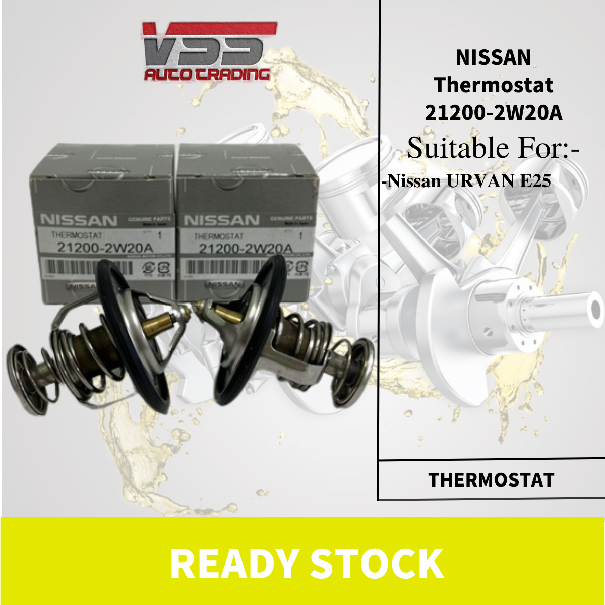 NISSAN URVAN E25-100% ORIGINAL/GENUINE THERMOSTAT-21200-2W20A | Shopee Malaysia