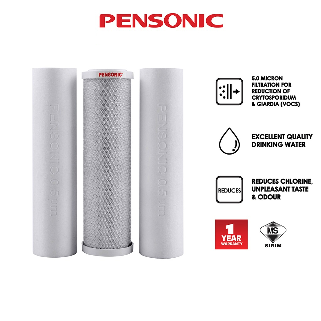 Pensonic PP-123R Combo Filter Element (PP Fiber & Carbon Block ...
