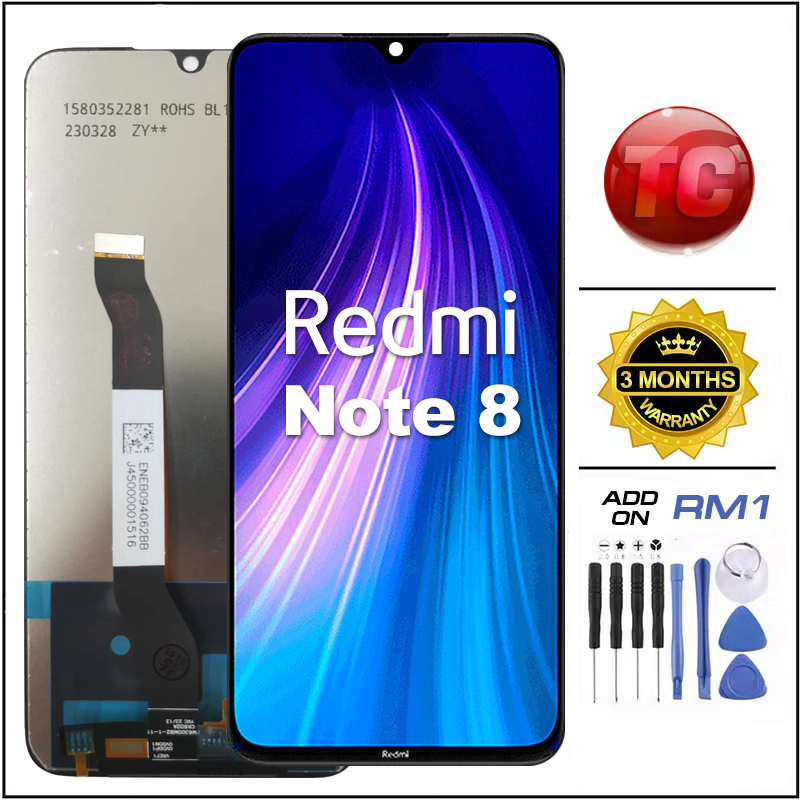 LCD Redmi Note 8 Compatible For Original Glass Touch Screen Digitizer | Shopee Malaysia