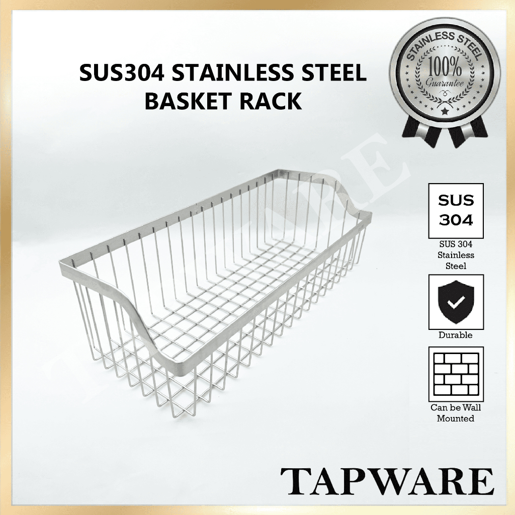 SUS304 Stainless Steel Kitchen Bathroom Shelf Wall Mounted Multipurpose ...