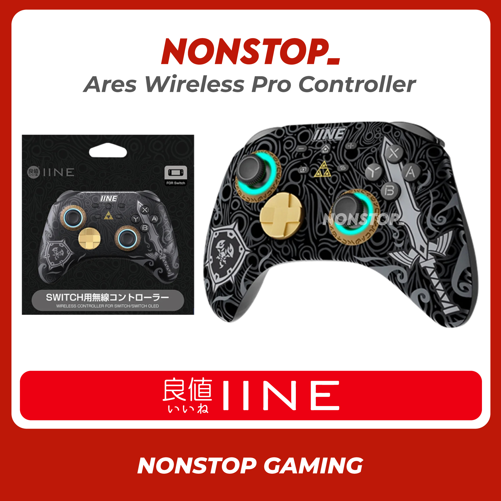 IINE 良值 Ares Wireless Pro Controller For Nintendo Switch OLED The Legend Of Zelda Edition L760 ...