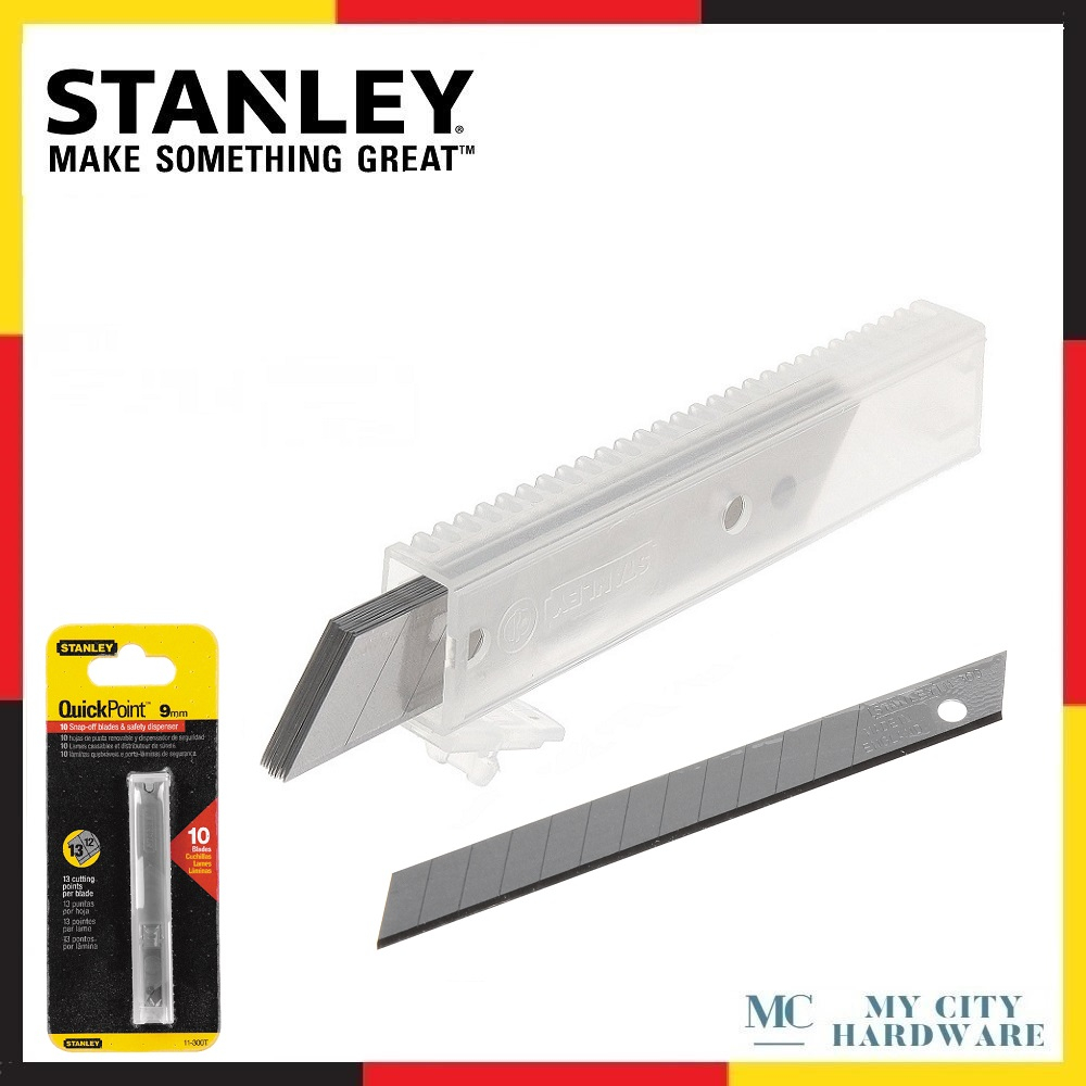 Stanley 11-300T 9mm Snap Off Blades ( 10pcs ) | Shopee Malaysia