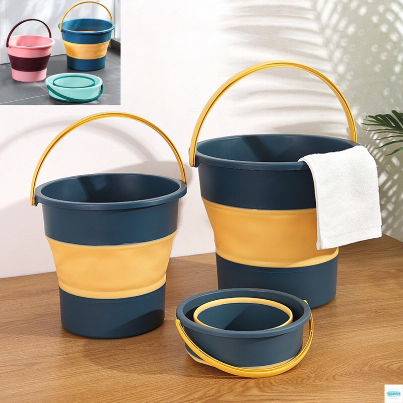 17L Folding bucket Portable baldi Collapsible Foot Camping Car washing ...