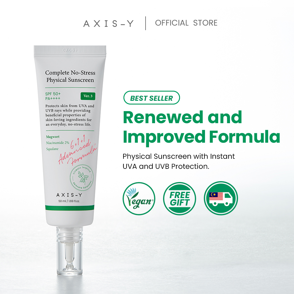 [AXIS-Y OFFICIAL] Complete No-Stress Physical Sunscreen Version 3 SPF50 ...