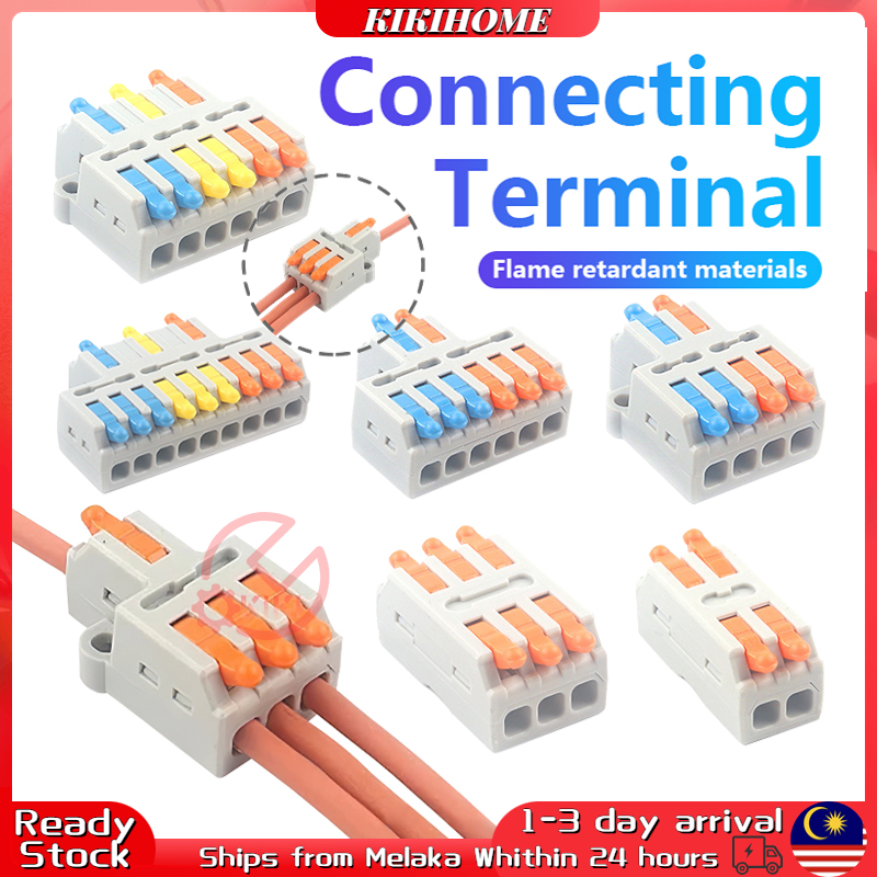 Pct Spl Fast Wire Connector Reusable Terminal Block Safe Spring Quick