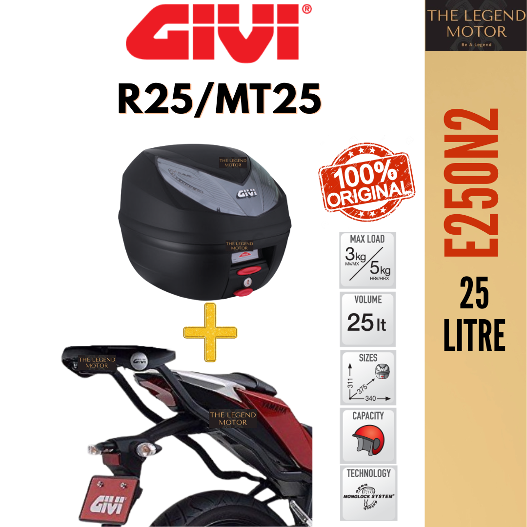 YAMAHA R25 MT25 R-25 MT-25 GIVI SRV SPECIAL MONORACK MONO RACK J ...
