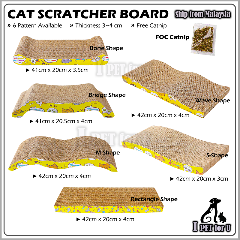 Cat scratch board FREE Catnip Small Size Large Size | papan cakar ...
