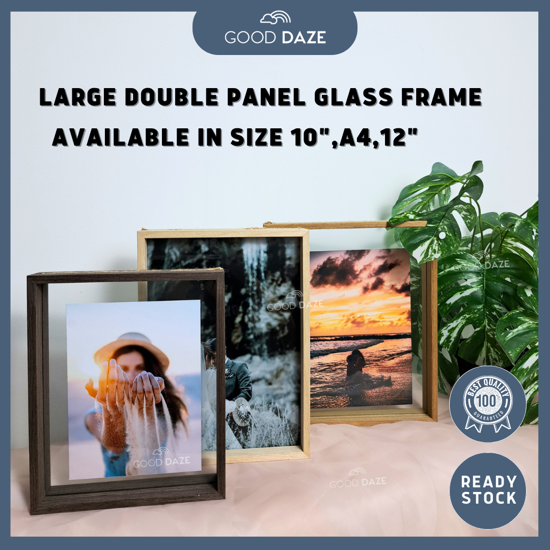 【GOOD DAZE】Wooden Frame 8R/10R/A4 Picture Frame Home Deco Photo Glass ...