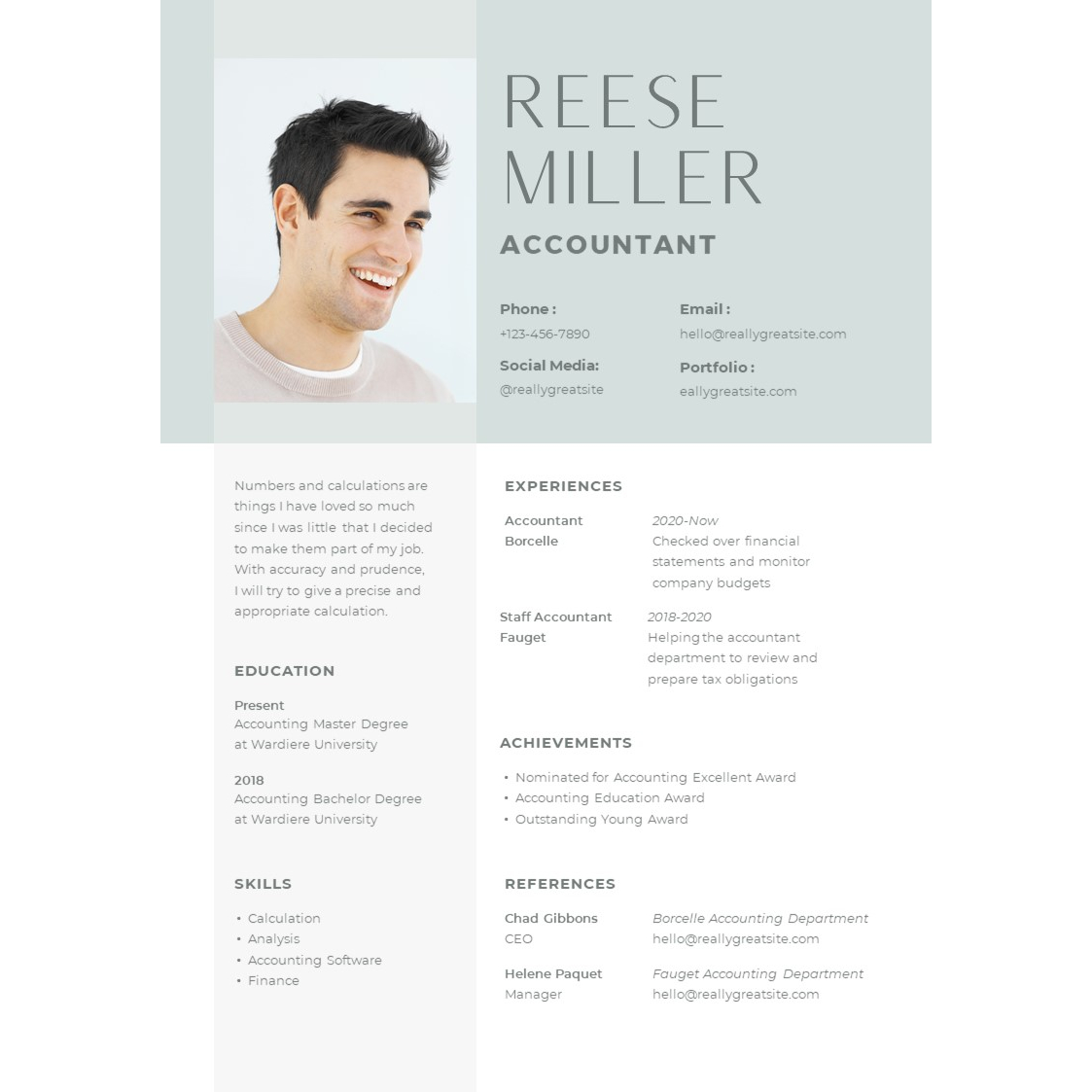 [ENGLISH & B. MELAYU VERSION RESUME TEMPLATE- EDITABLE] Gray Clean and ...