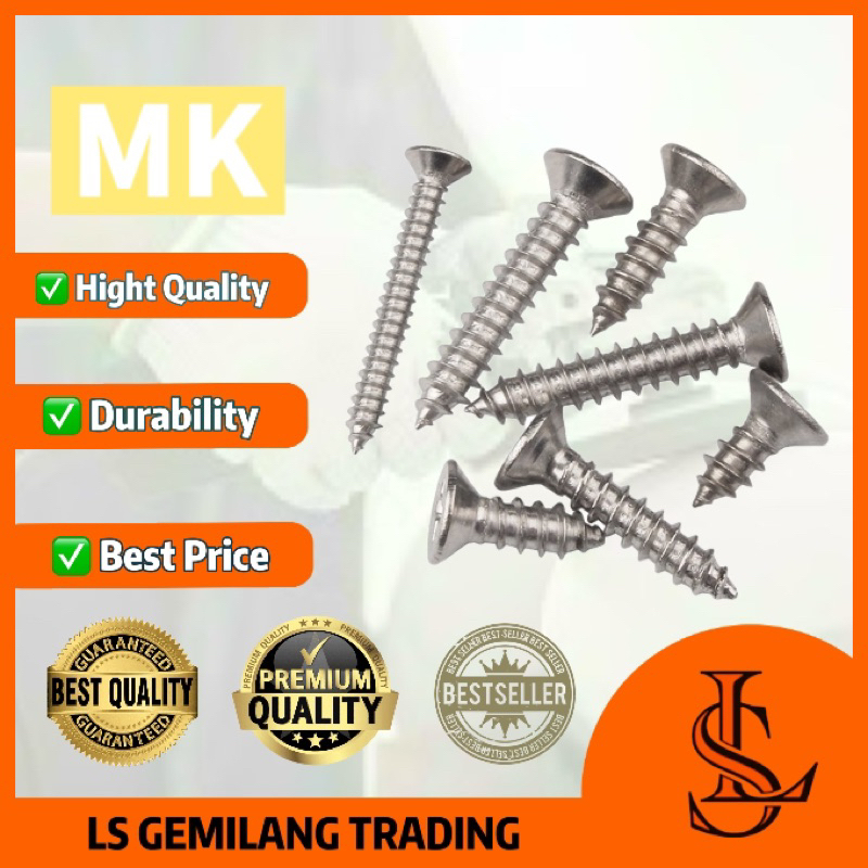 LS GEMILANG BOX #06 #08 MK STS TAPPING SCREW Self Tapping Screw Wood ...